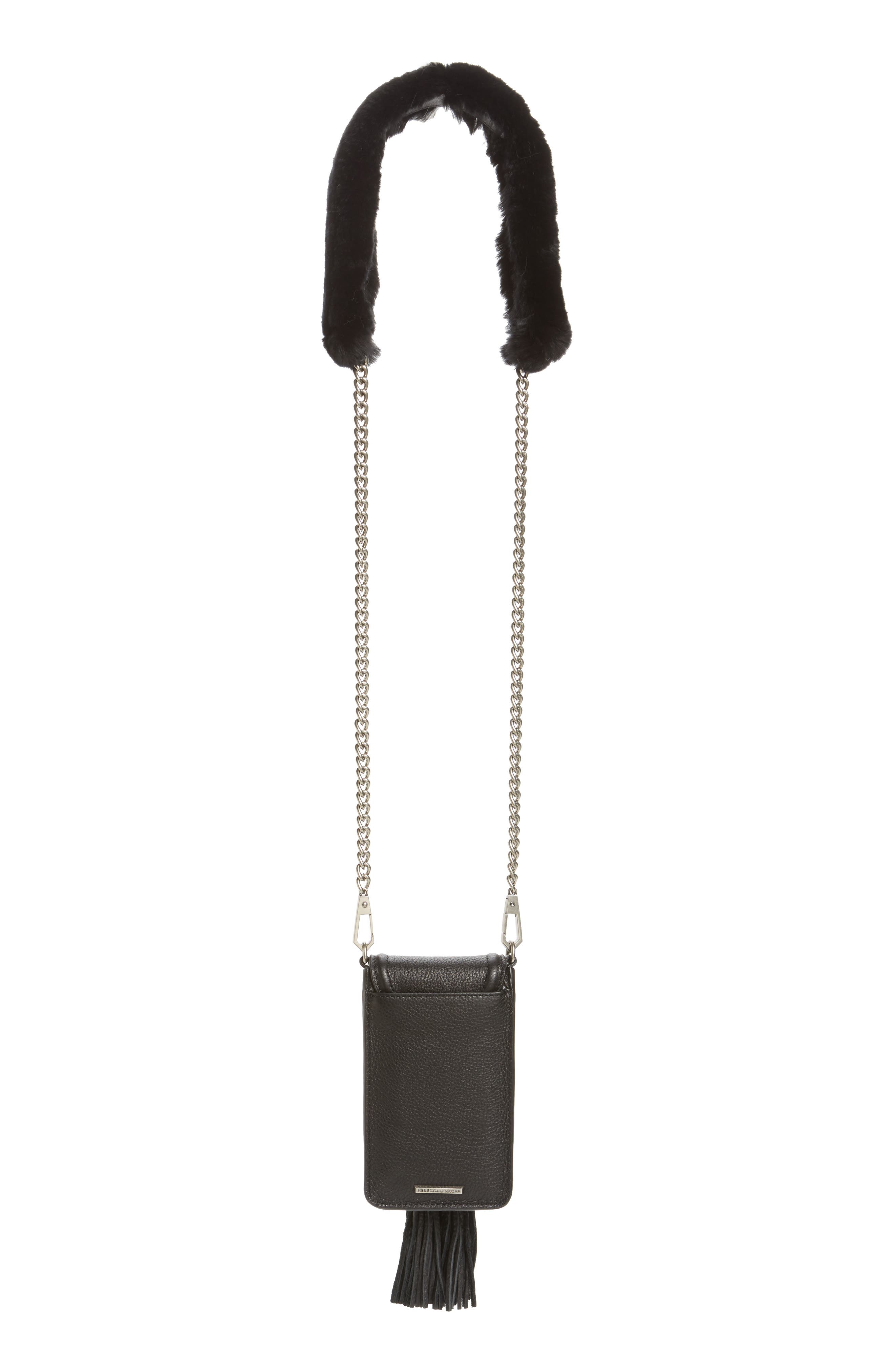 Rebecca Minkoff Isobel Phone Crossbody Bag with Genuine Rabbit Fur ...