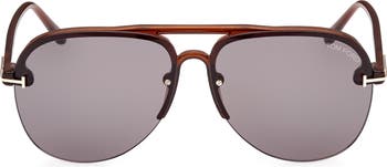 TOM FORD Terry 62mm Oversize Aviator Sunglasses | Nordstrom