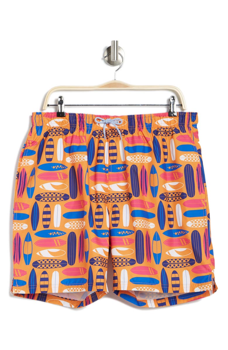 TailorByrd Surf Board Print Swim Trunks | Nordstromrack