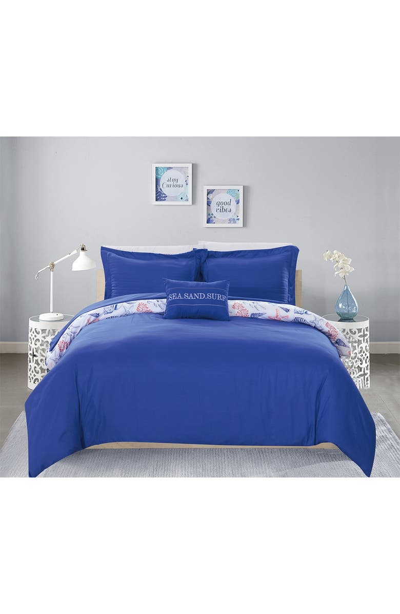 CHIC King Candace Reversible Sea Sand Surf Theme Printed Design Duvet ...
