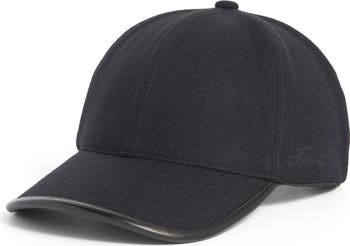 Brooks Brothers Wool & Leather Adjustable Baseball Cap | Nordstromrack