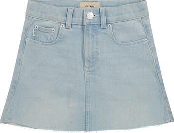 DL1961 Kids' Jenny Raw Hem Denim Miniskirt | Nordstrom