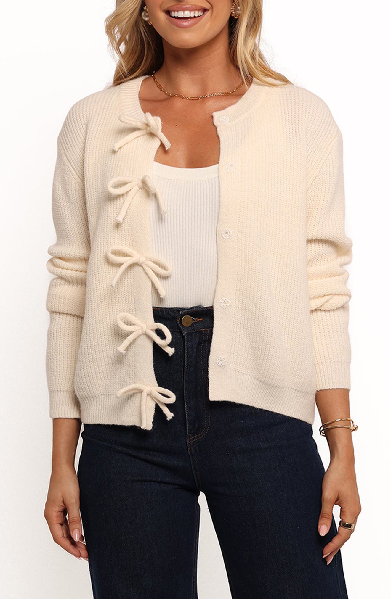 Petal & Pup Wilde Bow Front Cardigan | Nordstrom
