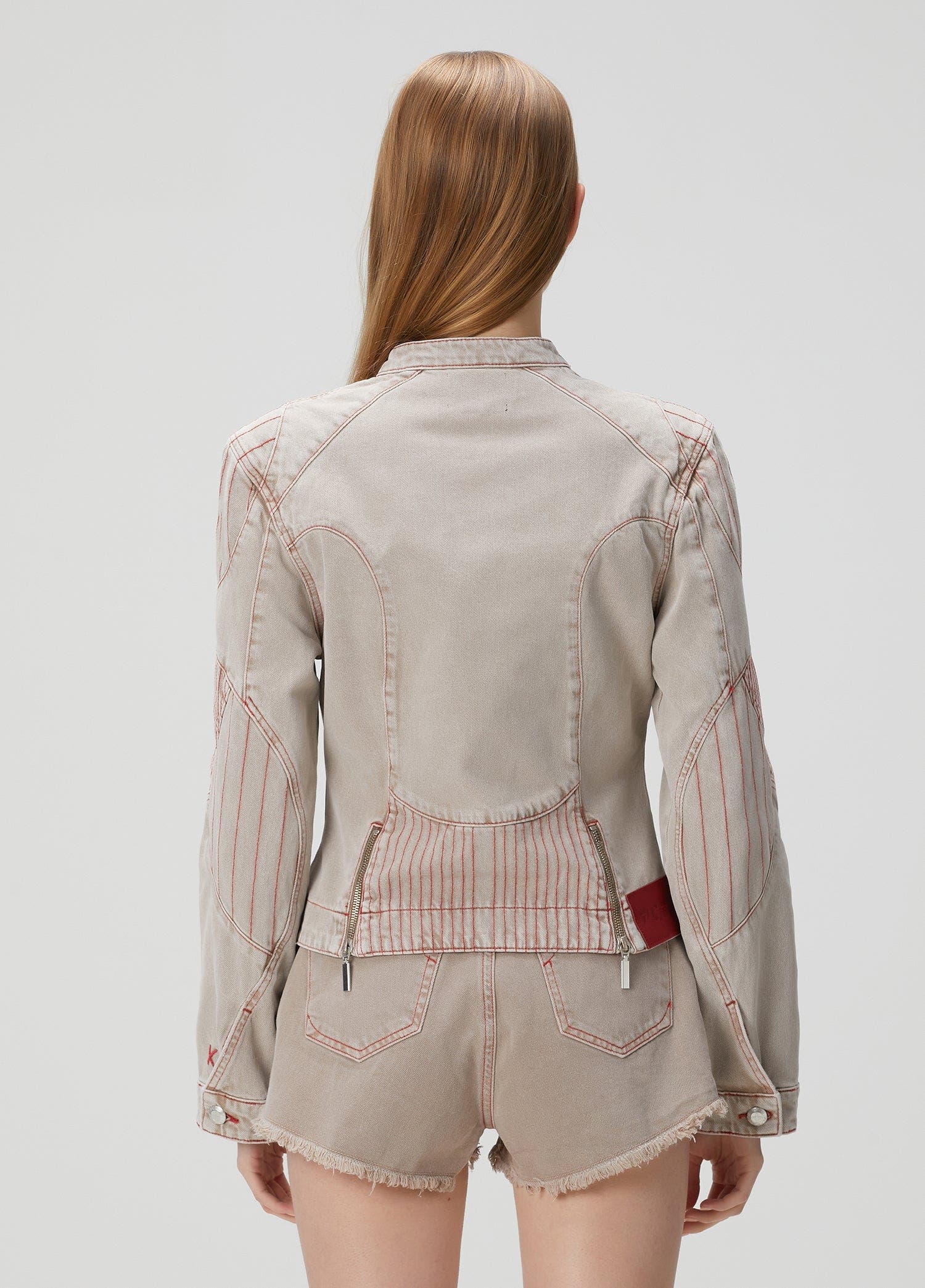 PCFG Pure Cotton Faded Motorcycle Denim Jacket | Nordstrom