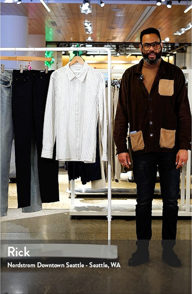 FRAME Classic Fit Stripe Cotton Button-Up Shirt | Nordstromrack
