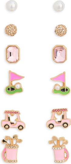 Leith Set of 6 Golf Stud Earrings | Nordstromrack