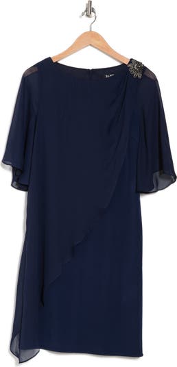 SL FASHIONS Embellished Elbow Sleeve Dress | Nordstromrack