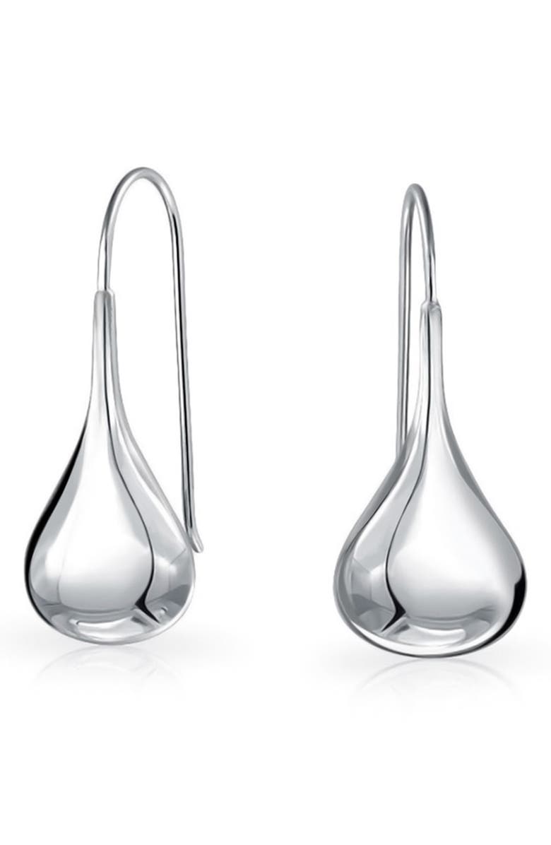 BLING JEWELRY Sterling Silver Puffed Teardrop Rain Drop Earrings ...