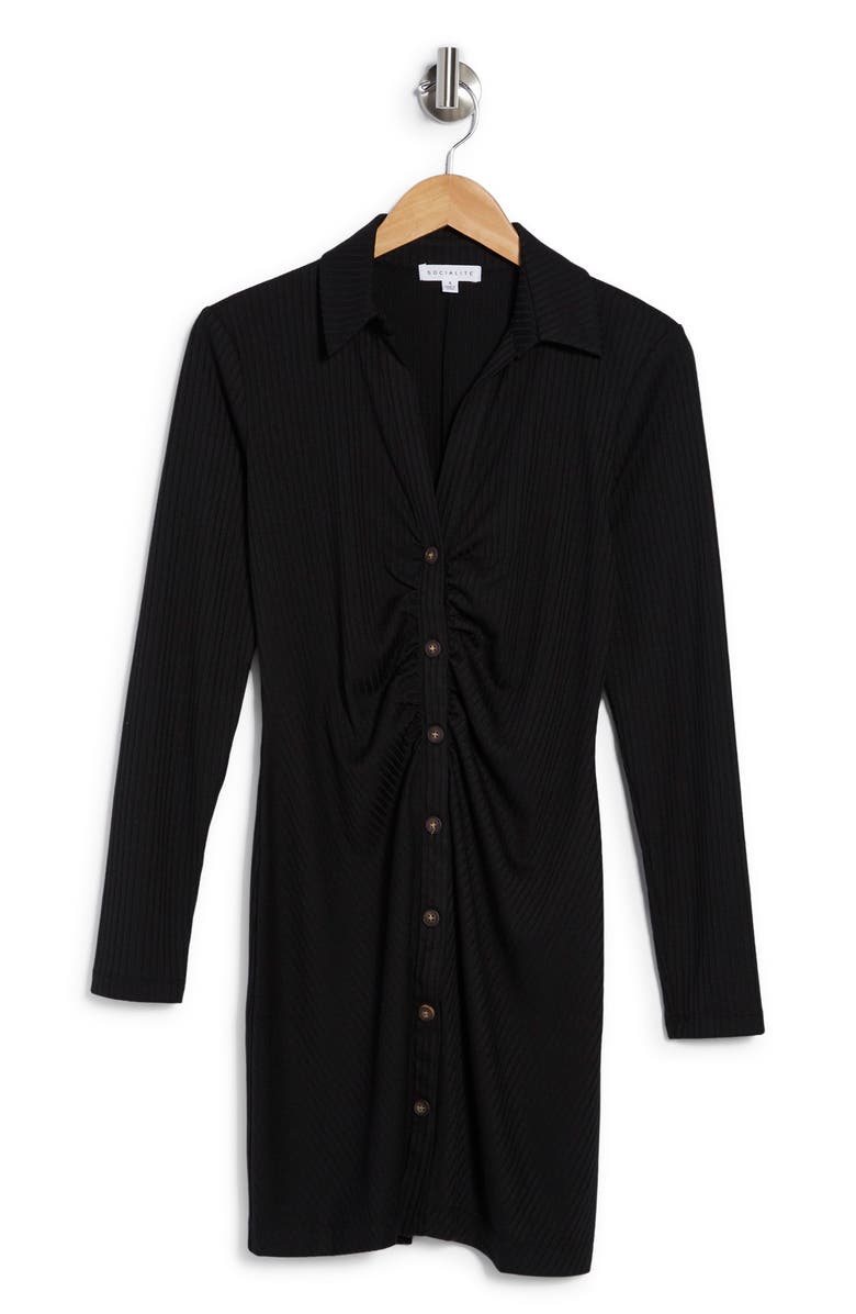 Socialite Ribbed Button-Down Dress | Nordstromrack