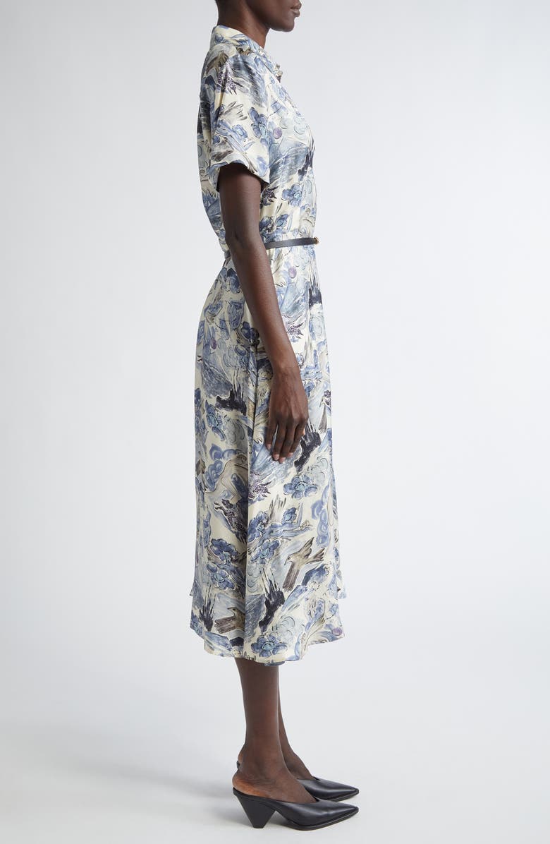 Altuzarra Kiera Print Silk Belted Shirtdress | Nordstromrack