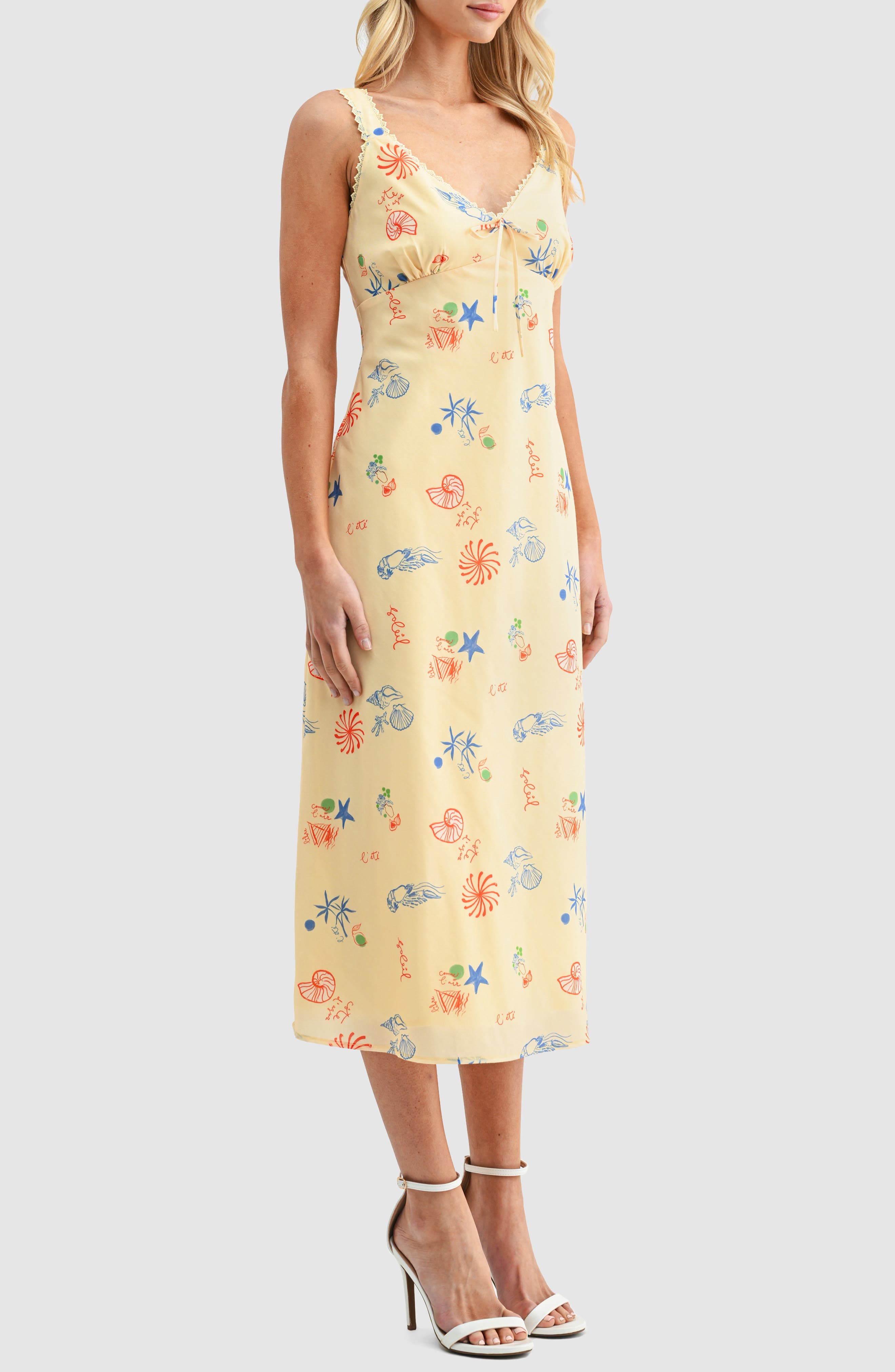 Lush Lace Inset Midi Dress | Nordstromrack