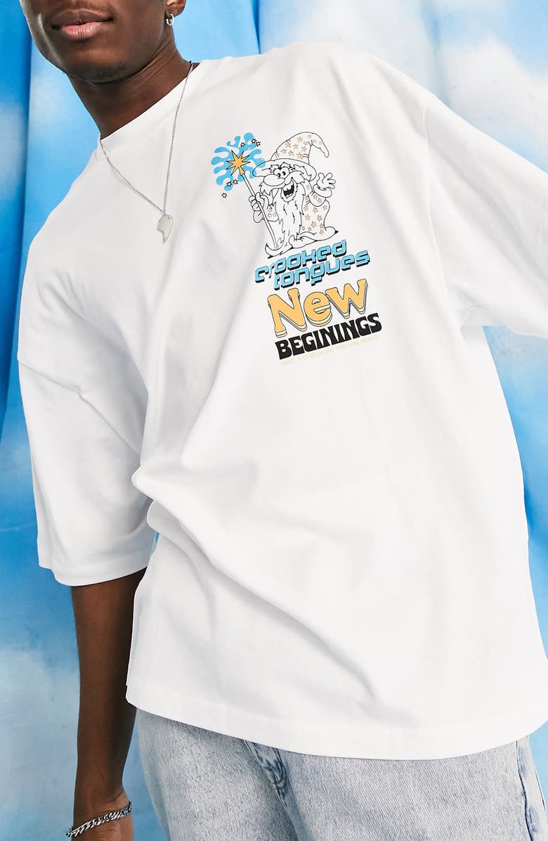 ASOS DESIGN Oversize Cotton Graphic Tee | Nordstromrack