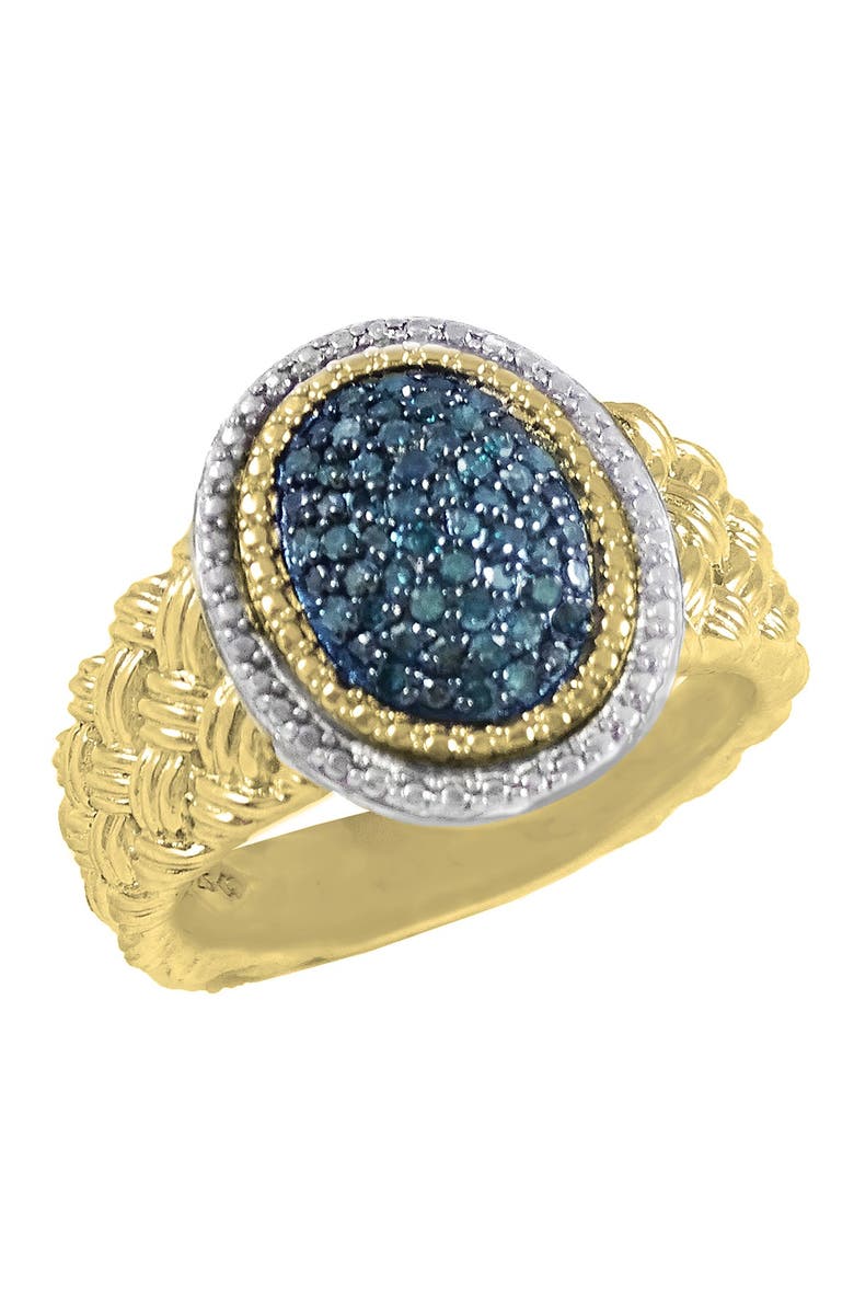SAVVY CIE JEWELS Pave Blue Diamond Braided Ring - 0.25 ctw | Nordstromrack