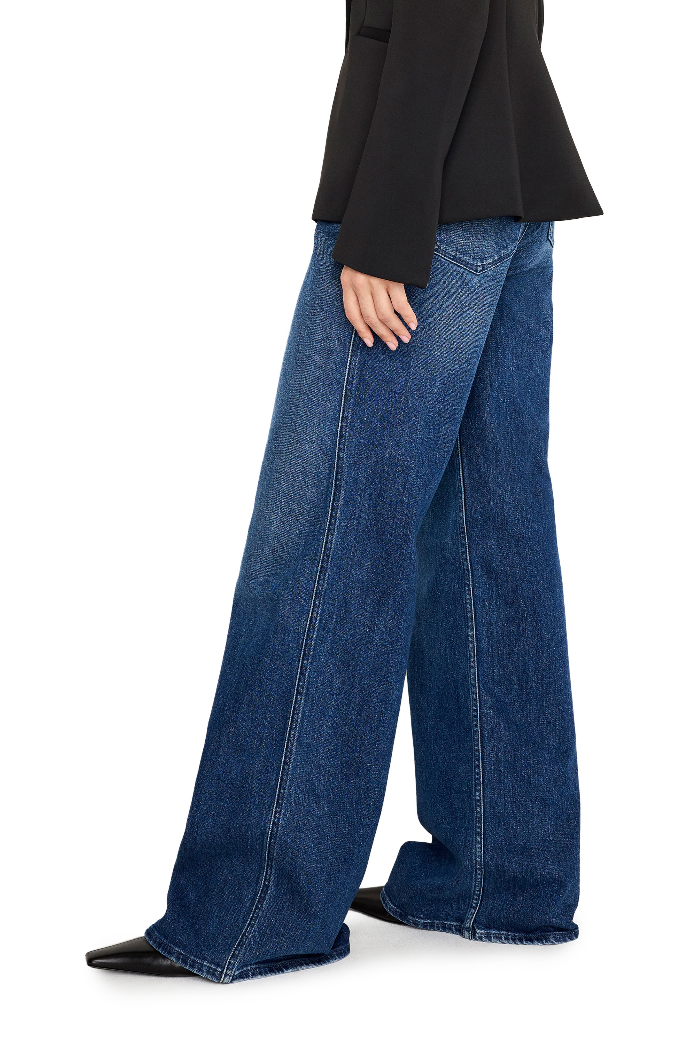 Good American Good Skate High Waist Wide Leg Jeans | Nordstromrack