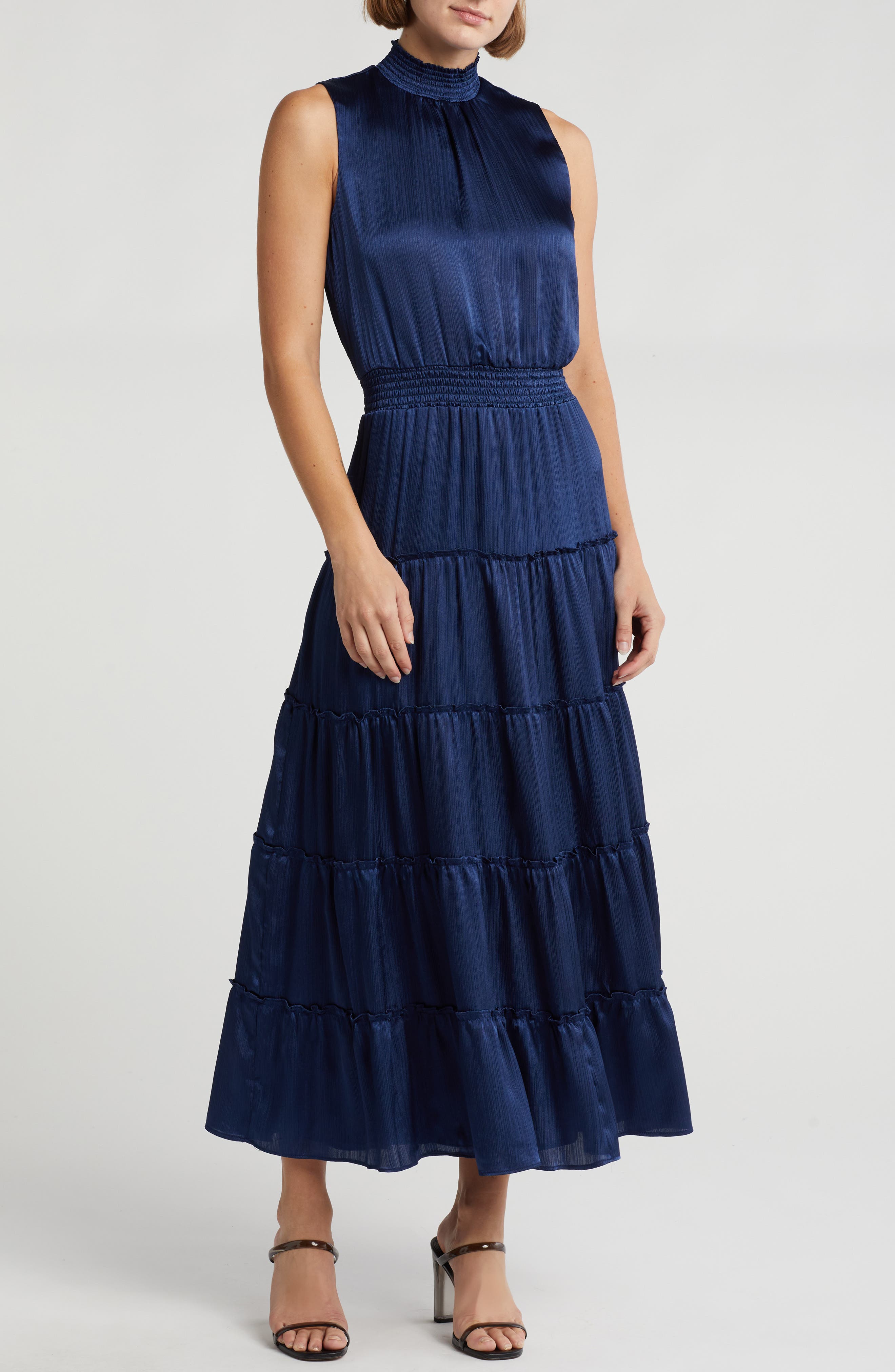 Halogen® High Neck Tiered Maxi Dress | Nordstromrack