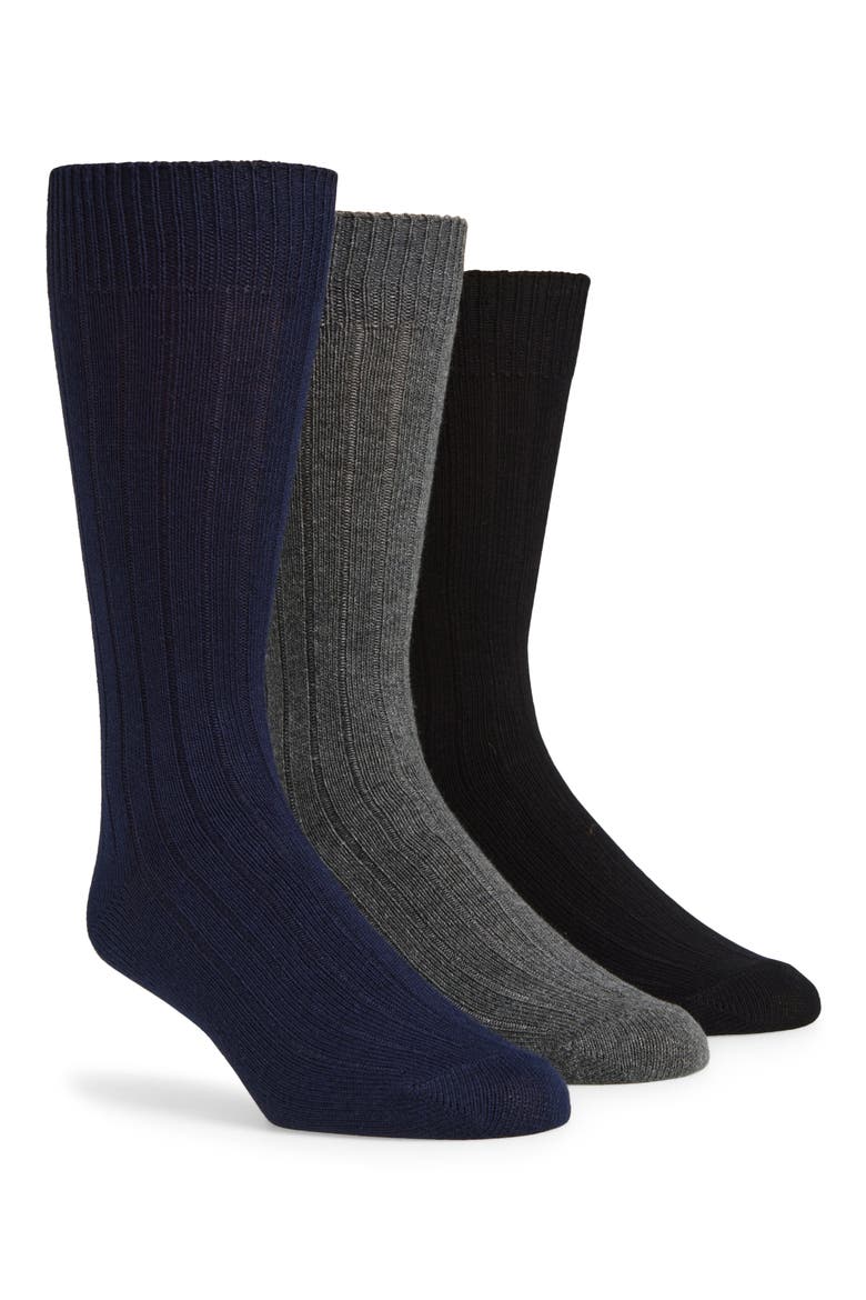 Assorted 3-Pack Cotton Blend Crew Socks (Men) | Nordstromrack