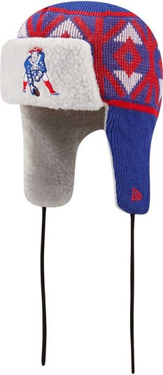 New Era Men's New Era Royal New England Patriots Historic Logo Knit ...