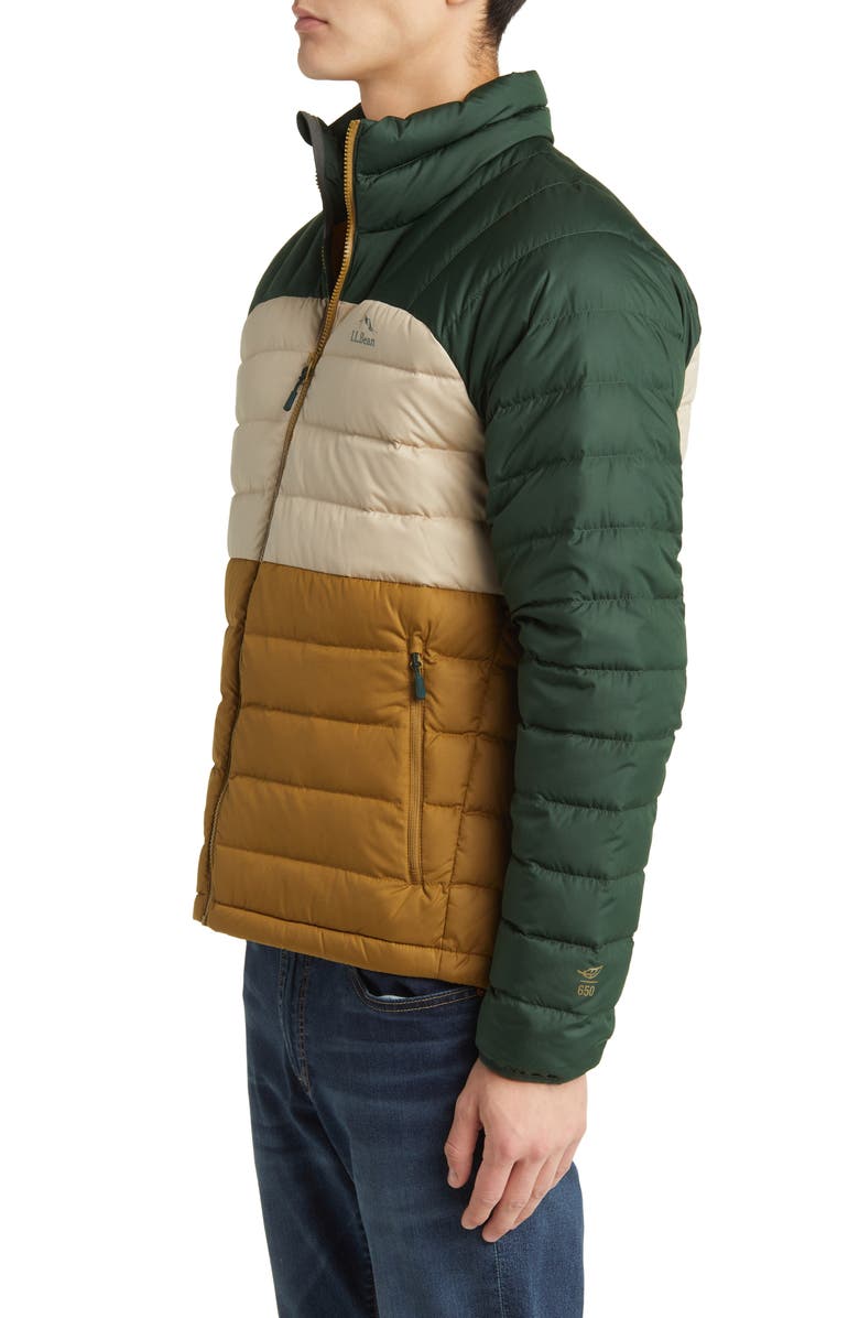 L.L.Bean Colorblock Water Resistant 650 Fill Power Down Jacket | Nordstrom