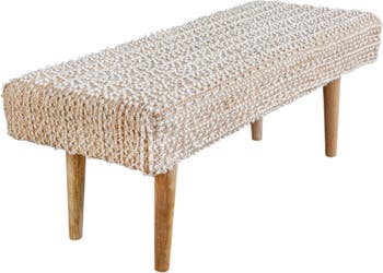 Anaya Natural Boucle Handwoven Bench | Nordstrom