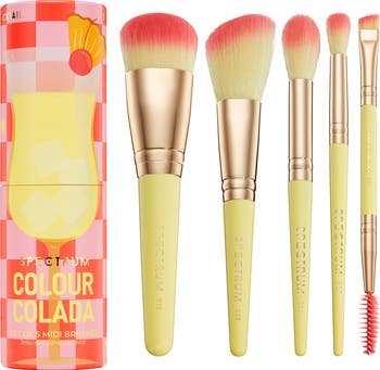 SPECTRUM Colour Colada Cocktail 5-Piece Eye & Face Makeup Brush Set ...