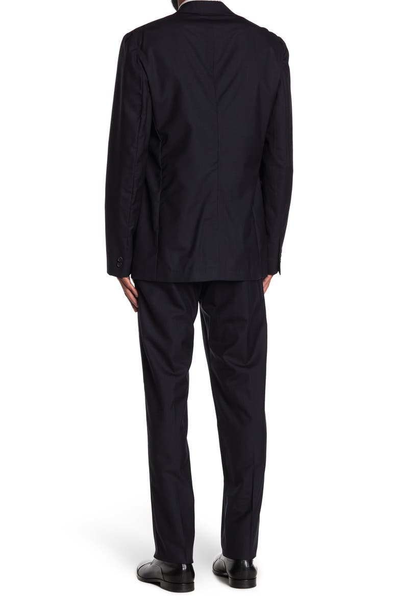 Billy Reid Greer Navy Solid One Button Notch Lapel Wool Suit ...