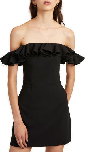 French Connection Whisper Light Off the Shoulder Ruffle Minidress ...
