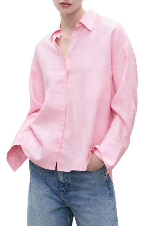 Women's 100% Linen Button Up Tops | Nordstrom