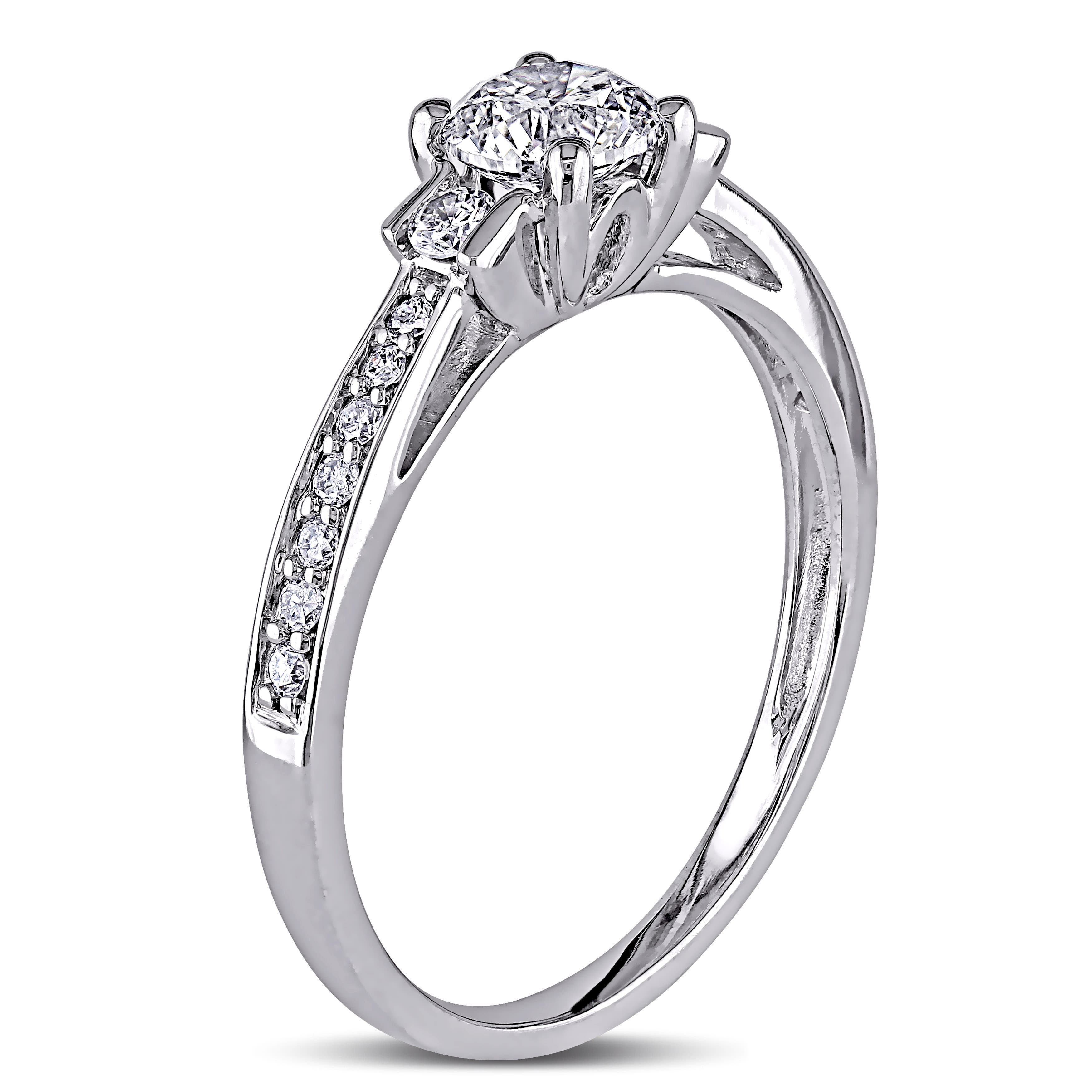 Julianna B. Diamond Bar Set 3-Stone Engagement Ring 14k | Nordstrom