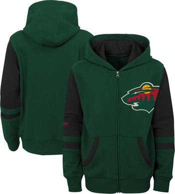 Outerstuff Youth Green Minnesota Wild Face Off Color Block Full-Zip ...