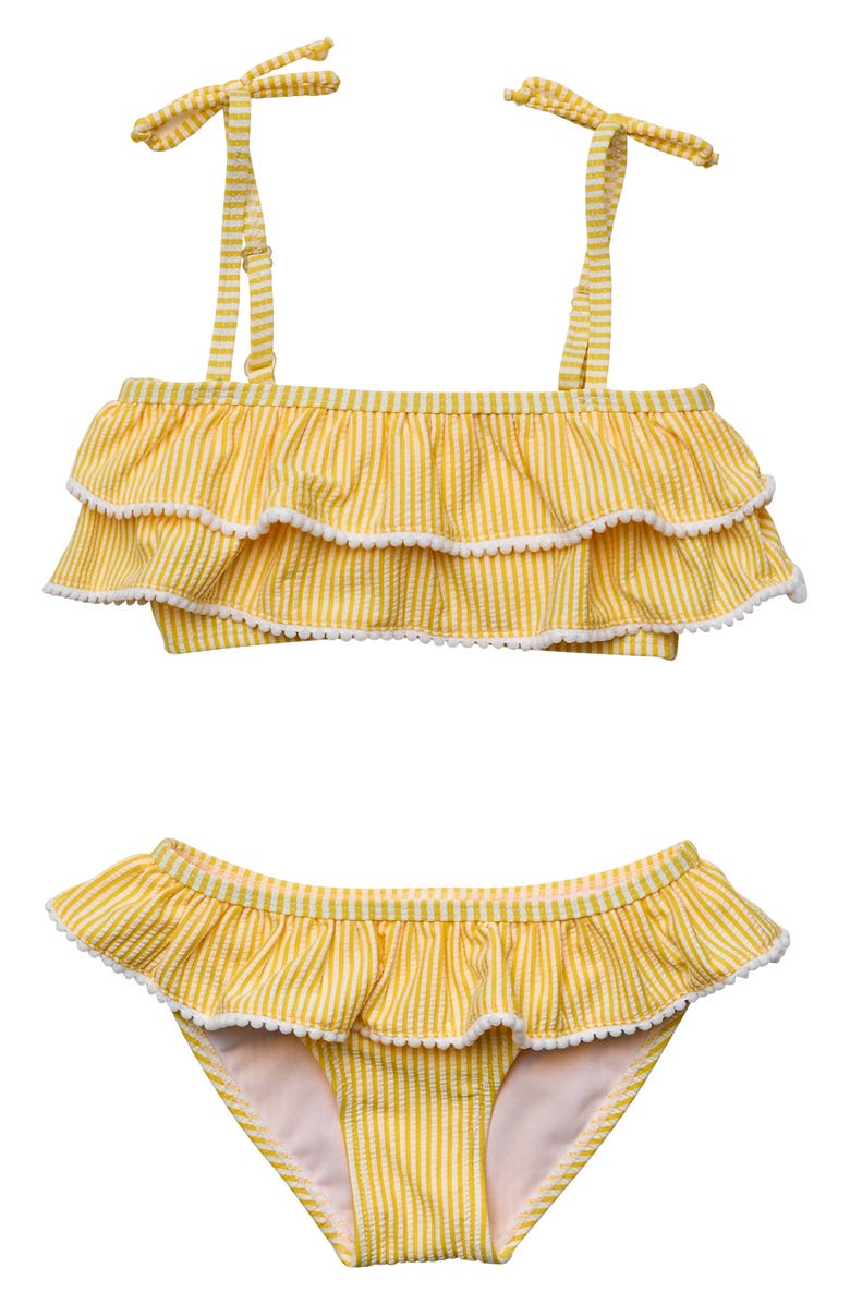 Snapper Rock Kids' Marigold Stripe Seersucker Two-Piece Swimsuit ...
