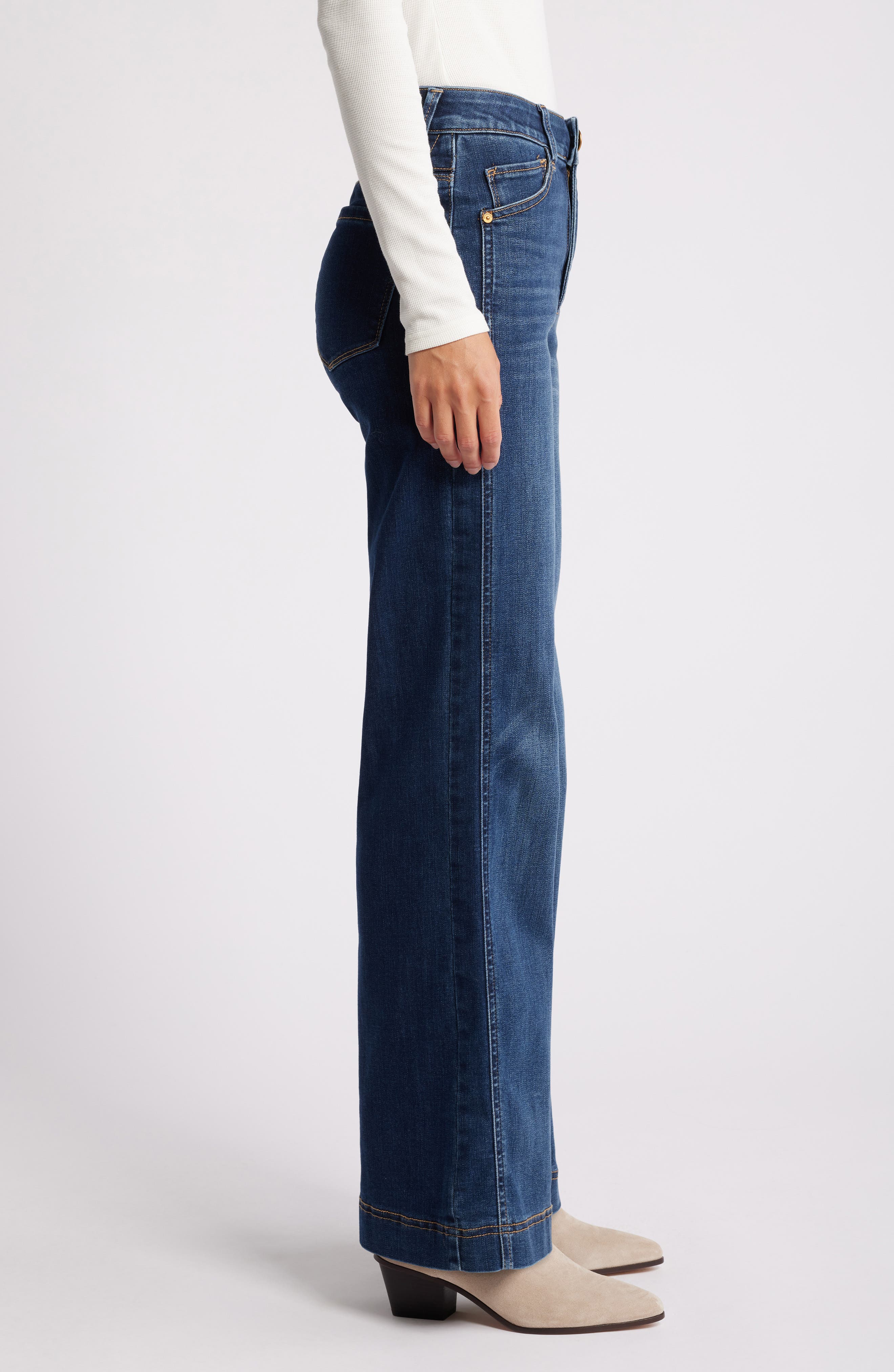 Wit & Wisdom Gracie 'Ab'Solution Skyrise High Waist Wide Leg Jeans | Nordstrom