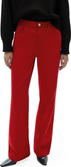 MANGO Leo High Waist Straight Leg Jeans | Nordstromrack