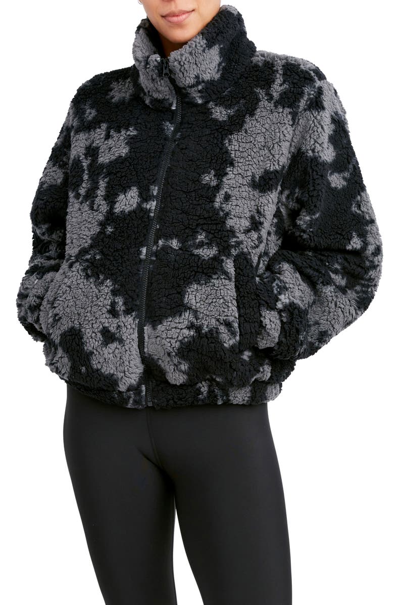 SAGE COLLECTIVE Jet Setter Printed Teddy Faux Shearling Jacket ...