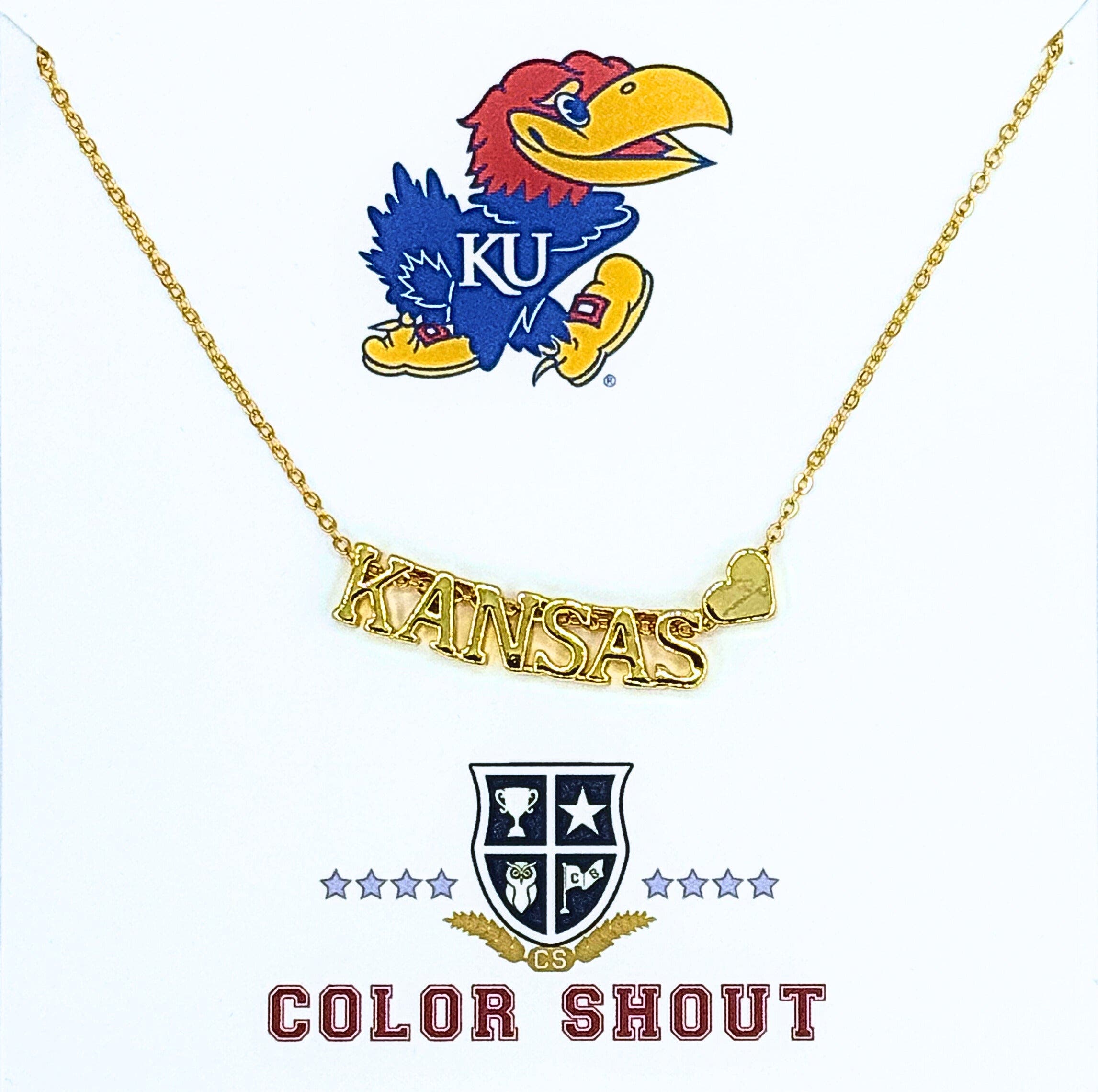 Color Shout Kansas University Gold Heart Necklace | Nordstrom