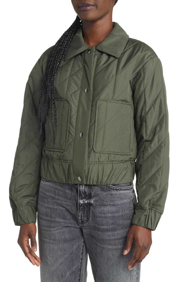 Treasure & Bond Quilted Snap-Up Crop Jacket | Nordstromrack
