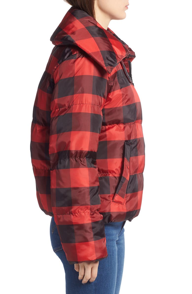 KENDALL + KYLIE Oversize Plaid Puffer Jacket | Nordstromrack
