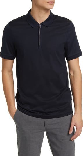 BOSS Polston Slim Fit Cotton Zip Polo | Nordstrom