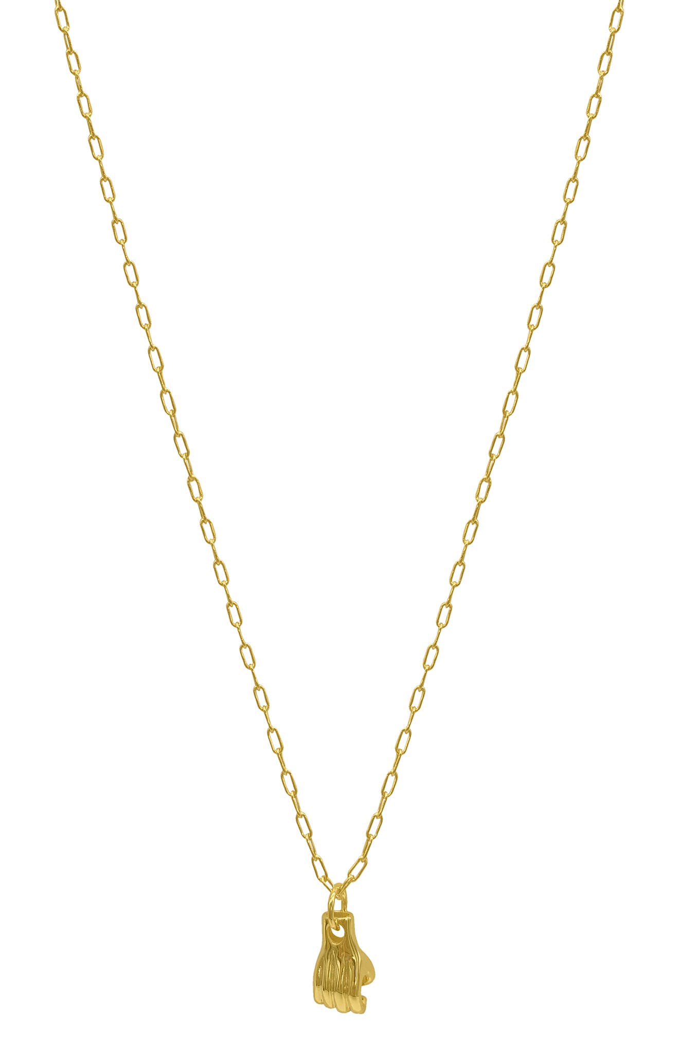 Adornia 14K Gold Vermeil Mighty Hand Pendant Necklace | Nordstromrack