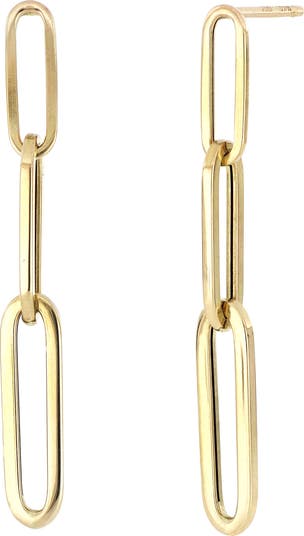 Bony Levy 14K Gold Chain Link Linear Drop Earrings | Nordstromrack
