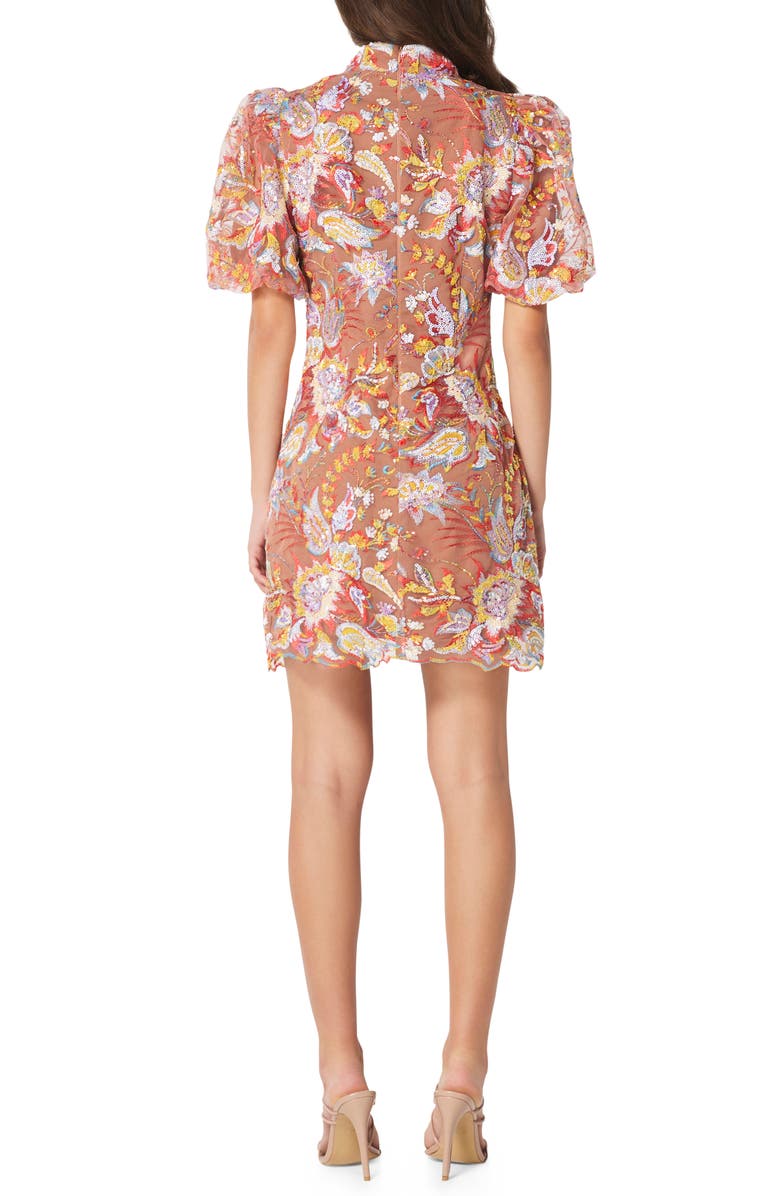 Elliatt Closure Sequin Floral Emboridery Minidress | Nordstromrack