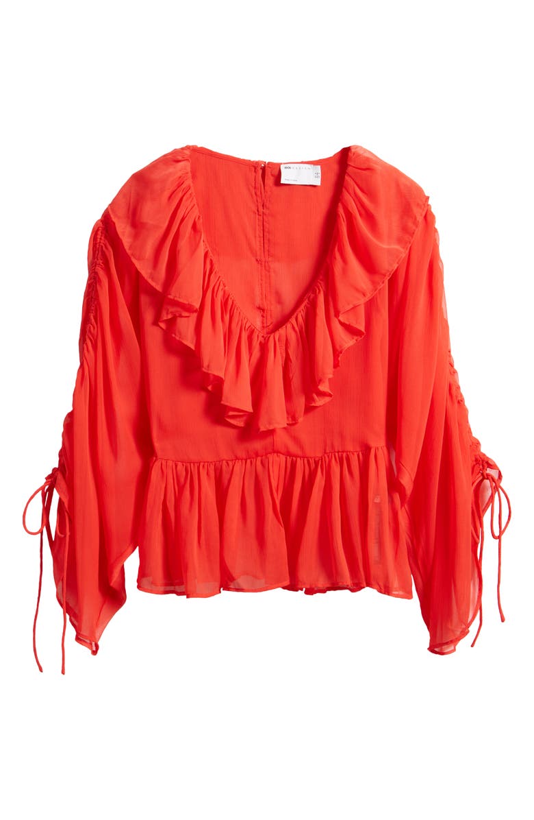 ASOS DESIGN Ruffle Peplum Blouse | Nordstromrack