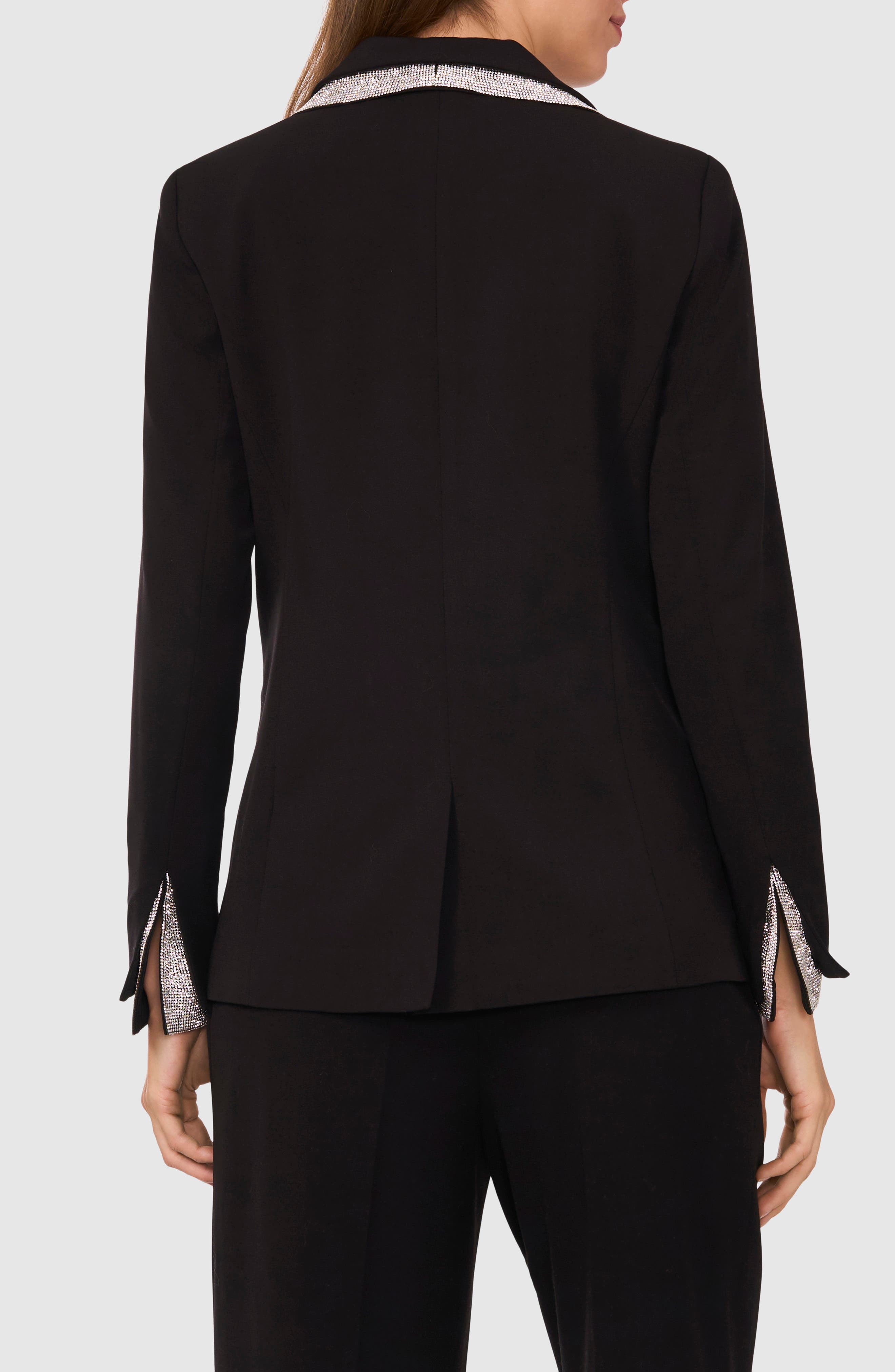 Halogen® Rhinestone Trim Notch Lapel Blazer | Nordstromrack