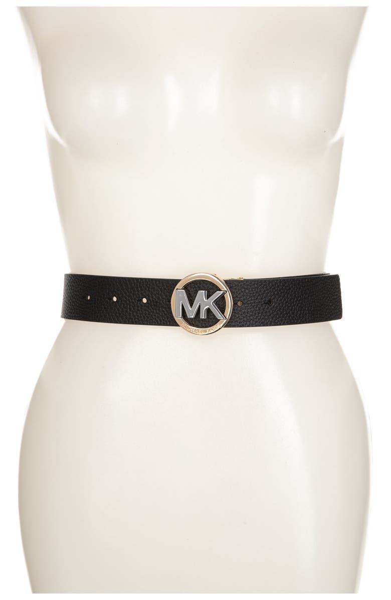 Michael Kors Smooth Leather MK Logo Buckle Belt | Nordstromrack