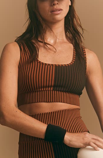 Free People FP Movement Stripe Colorblock Sports Bra | Nordstrom