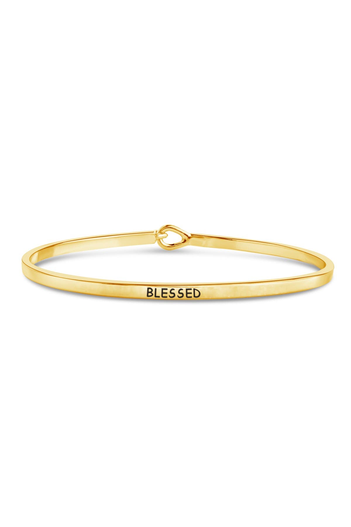 Sterling Forever 14K Gold Plated Mantra Hook & Eye Bangle Bracelet ...