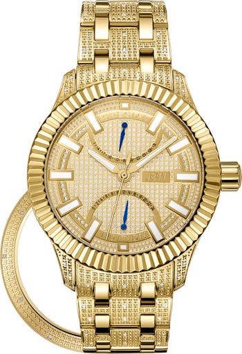 JBW Men's Special Edition Crowne Diamond Bracelet Watch, 47mm - 0.5 ctw ...
