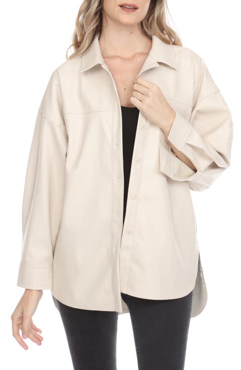 Women's Beige Leather & Faux Leather Jackets | Nordstrom Women's Beige Leather & Faux Leather Jackets | Nordstrom