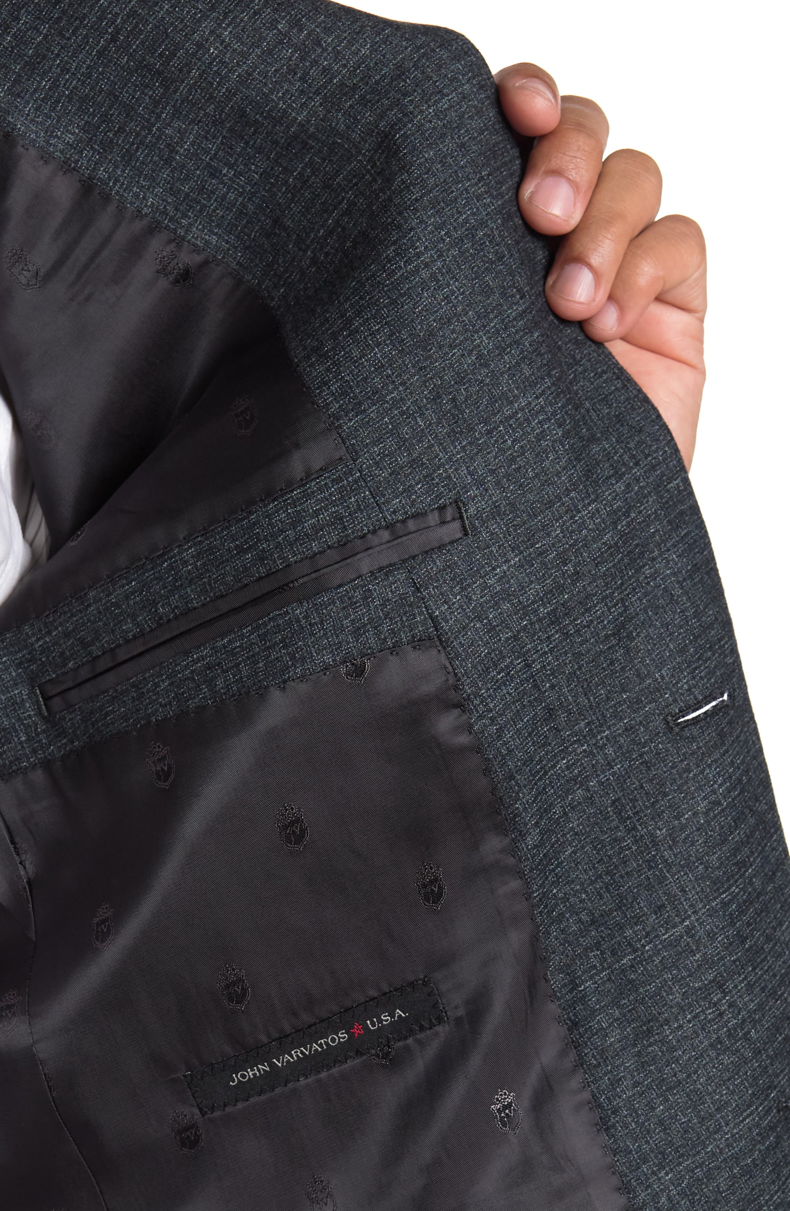 John Varvatos Green Notch Collar Wool 2-Piece Suit (Men) | Nordstromrack