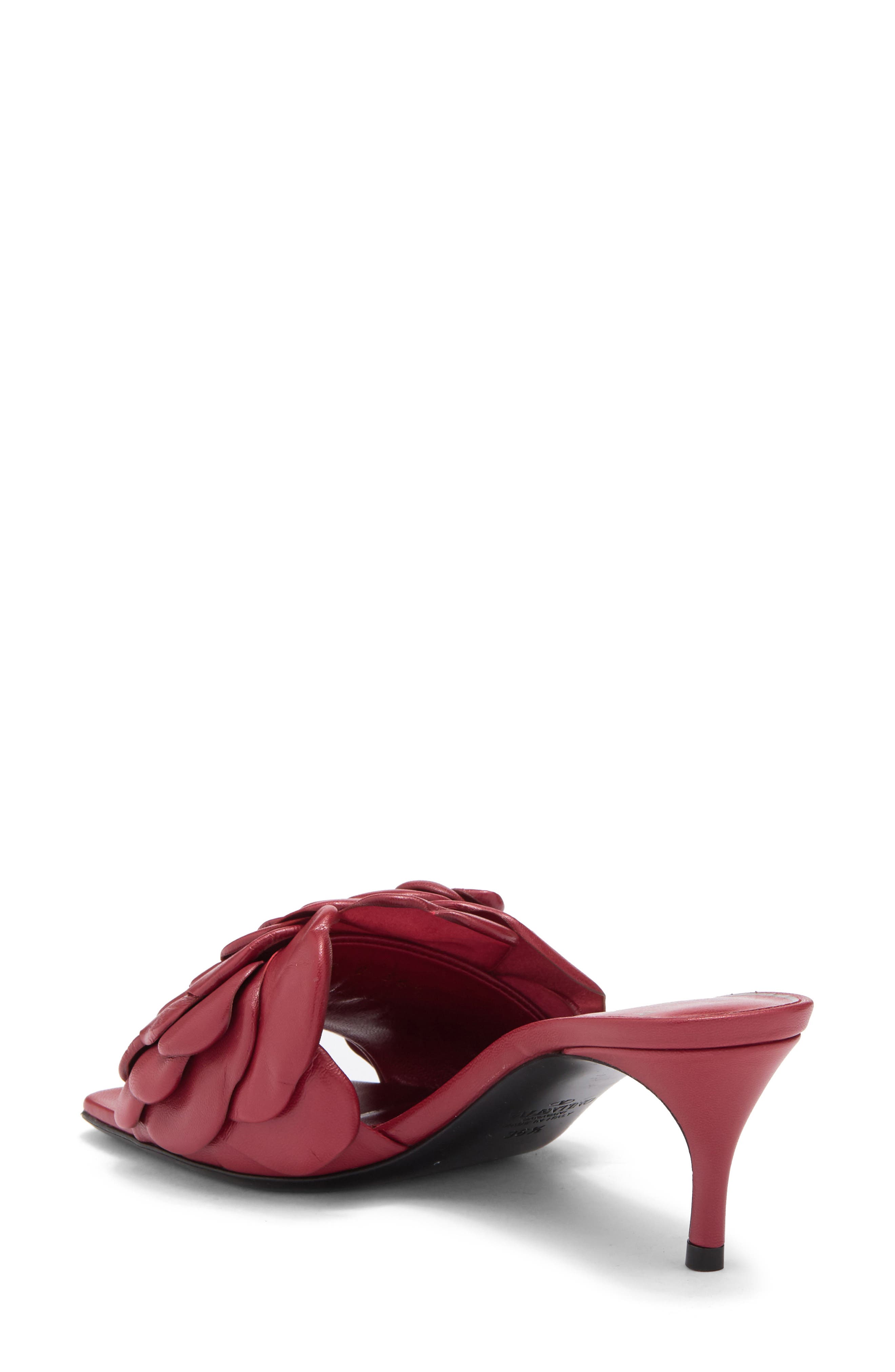 Valentino Garavani Leather Rosette Mule Sandal (Women) | Nordstromrack