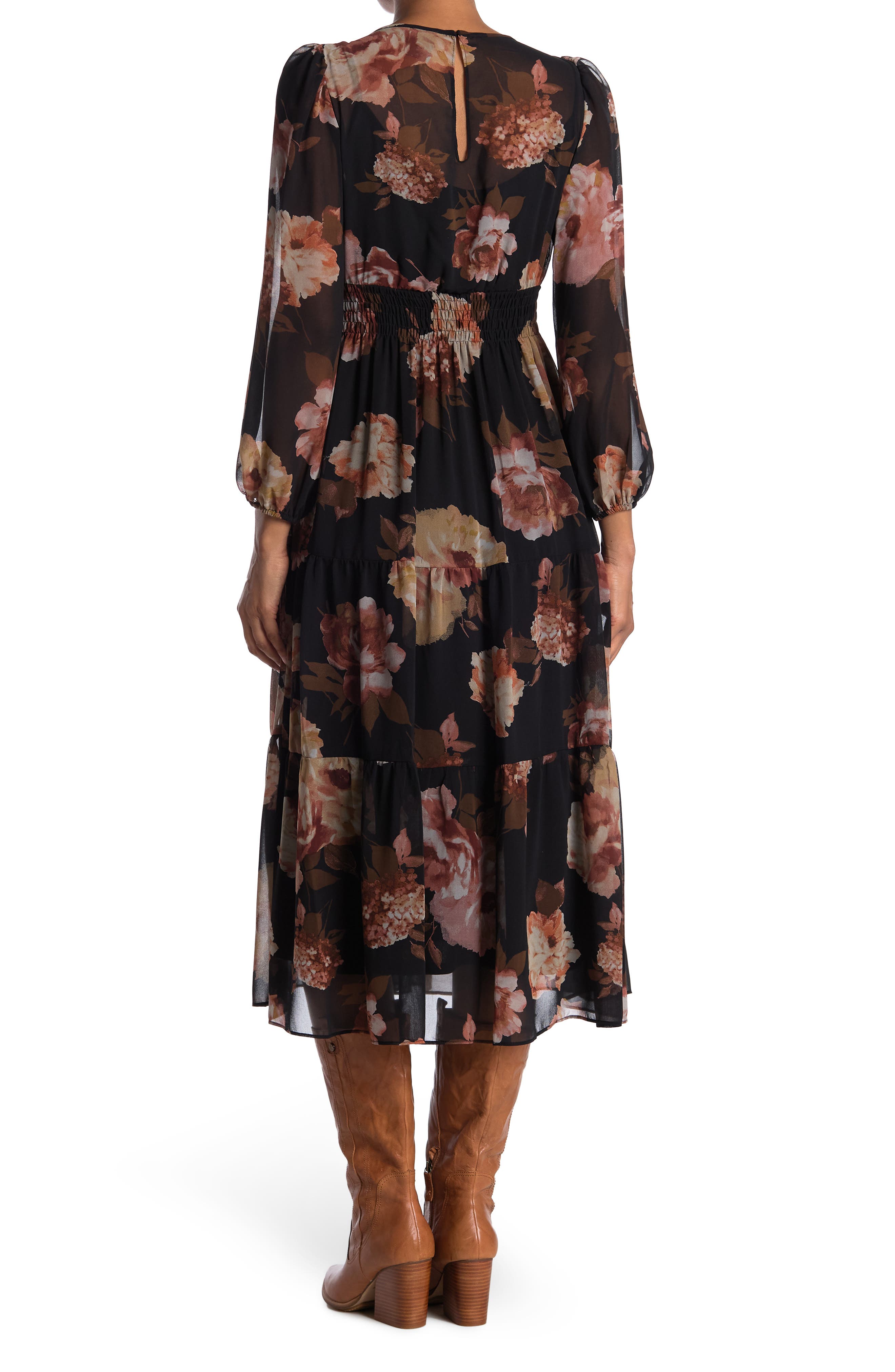 Taylor Dresses Patterned Chiffon Dress | Nordstromrack